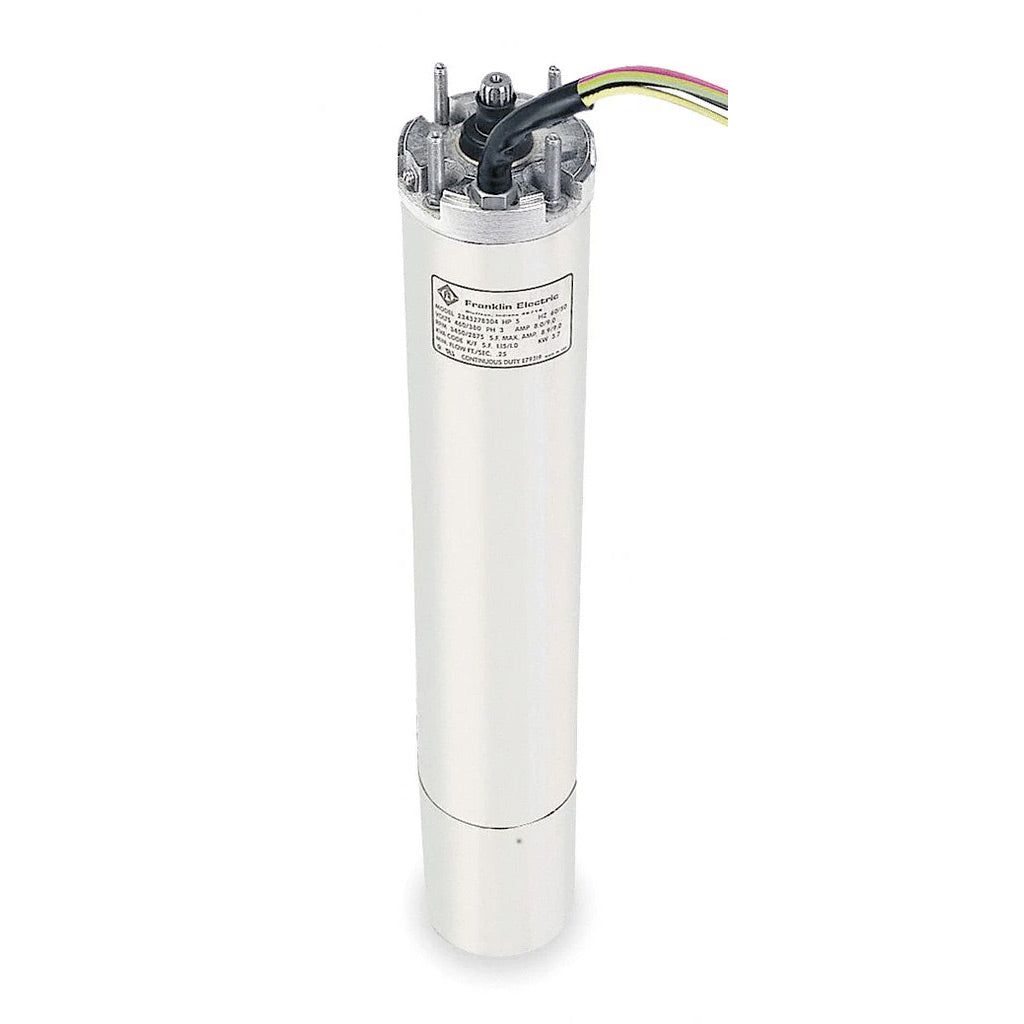 Franklin 3 HP Deep Well Submersible Pump Motor, 3-Phase, 3450 Nameplate ...