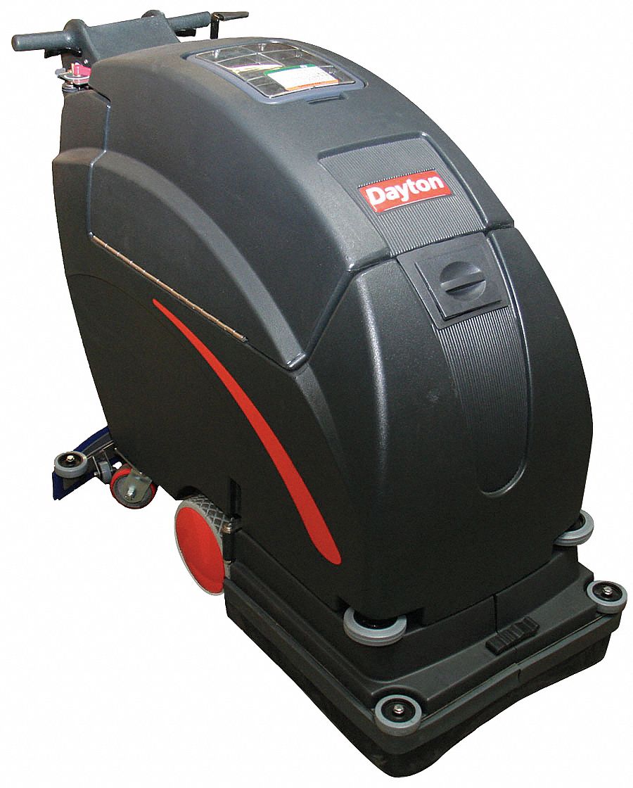 Dayton Walk Behind Floor Scrubber, Compact, 200 rpm Brush Speed, Disc ...
