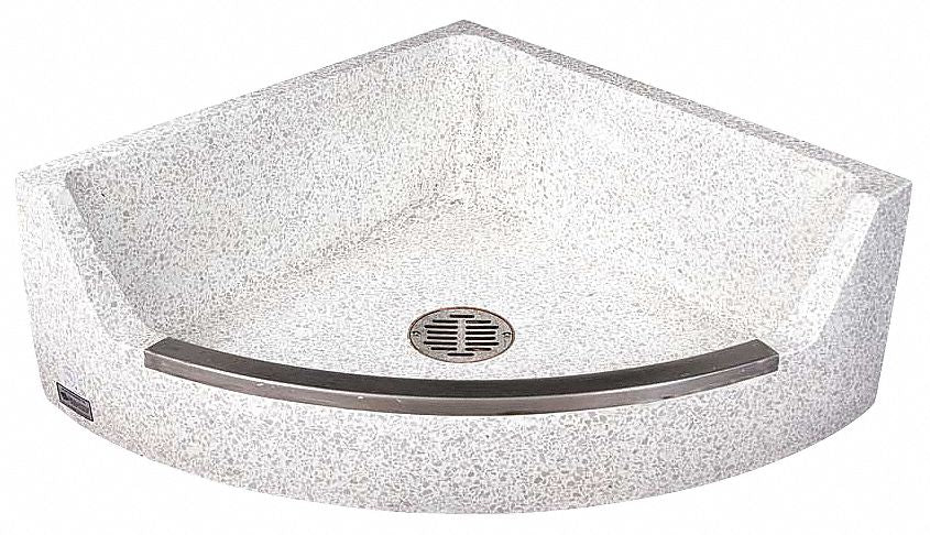 Terrazzo-Ware 28 x 28 x 12 in Palomino Tan Mop Sink, 4 in Bowl Depth ...