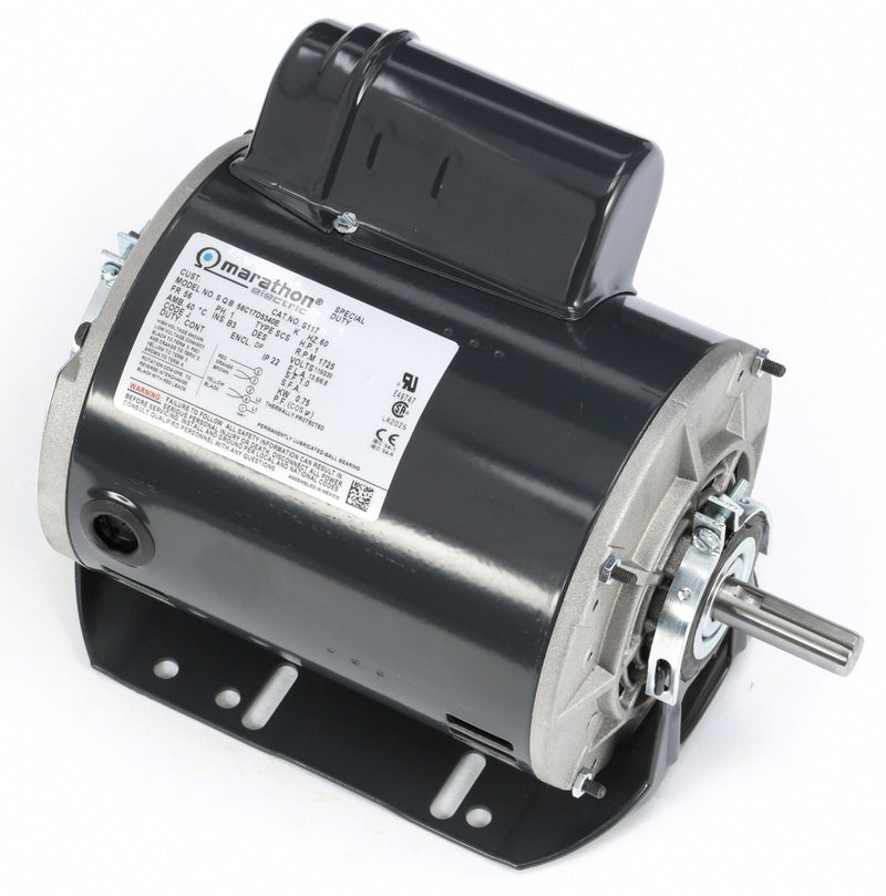 Marathon 1 HP General Purpose Motor, Capacitor-Start, 1725 Nameplate ...