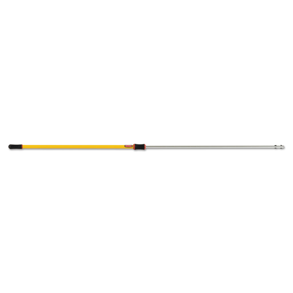 Rubbermaid Hygen 48-96" Quick-Connect Extension Pole, Aluminum, Yellow ...