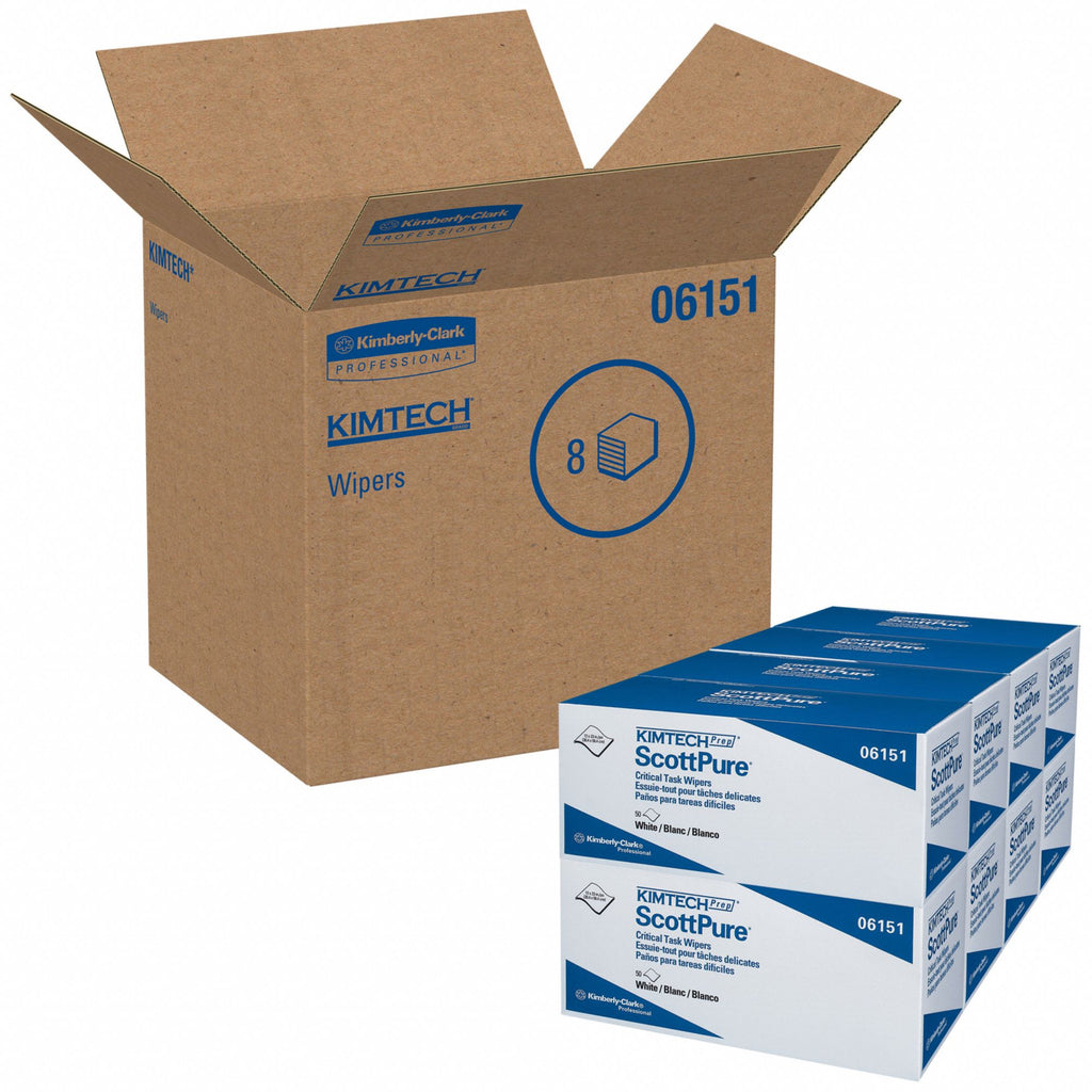 Kimtech Dry Wipe, KIMTECH SCOTTPURE, 12" x 23", Number of Sheets 50 ...