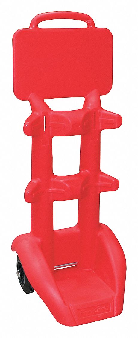 Flamefighter Red Fire Extinguisher Wheeled Cart, Holds (2) 10 lb or 20 ...