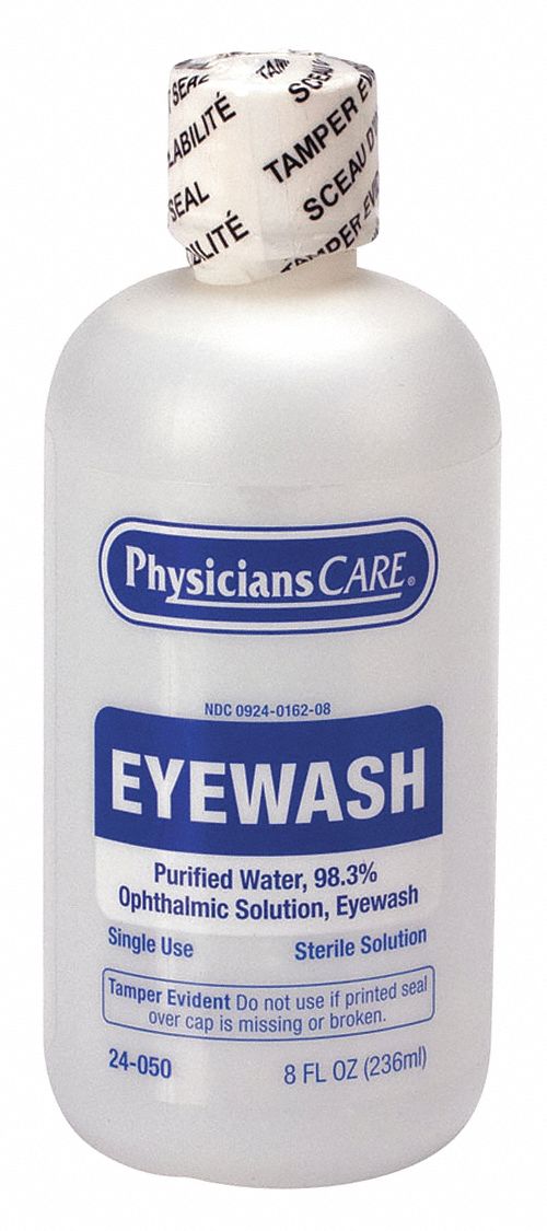 Physicianscare 8 oz. Personal Eye Wash Bottle - 24-050G | Eyewash ...