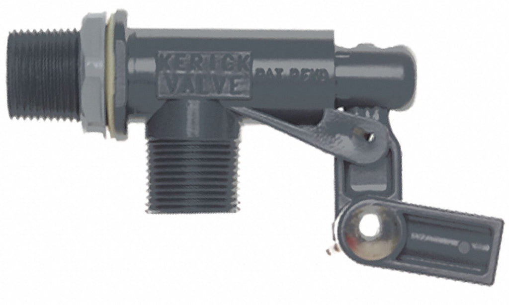 Kerick Bulkhead-Mount Float Valve with Threaded Outlet, 1/4 in -20 Rod ...