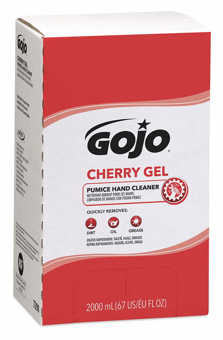 GOJO Cherry, Gel, Hand Cleaner, 2,000 mL, Cartridge, GOJO, PK 4 - 7290 ...