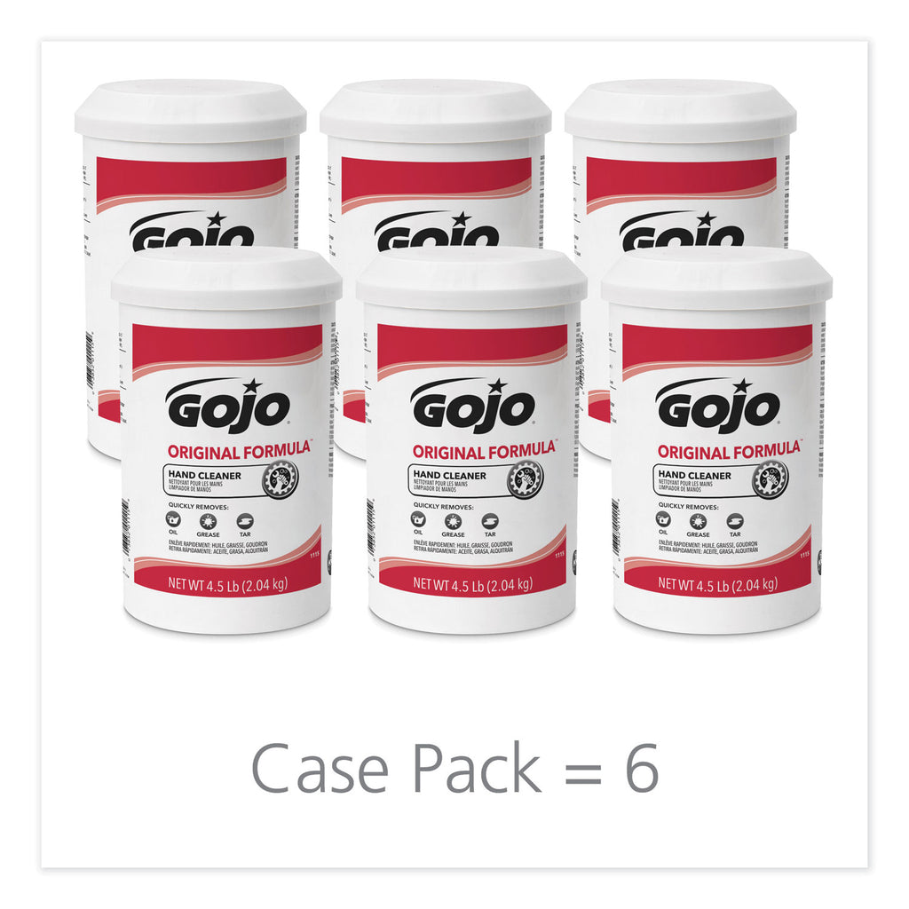 GOJO Original Formula Hand Cleaner, 4.5 Lb, White, 6/Carton - GOJ1115 ...