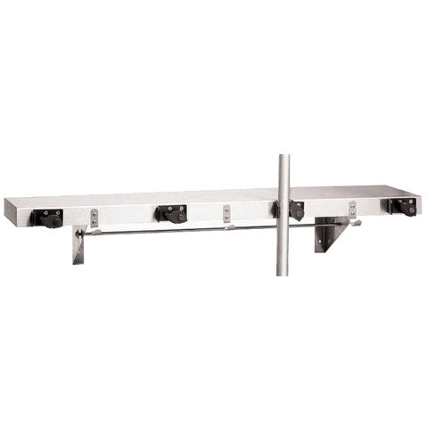 Bobrick B-224x36 Shelf with Mop and Broom Holders and Rag Hooks ...
