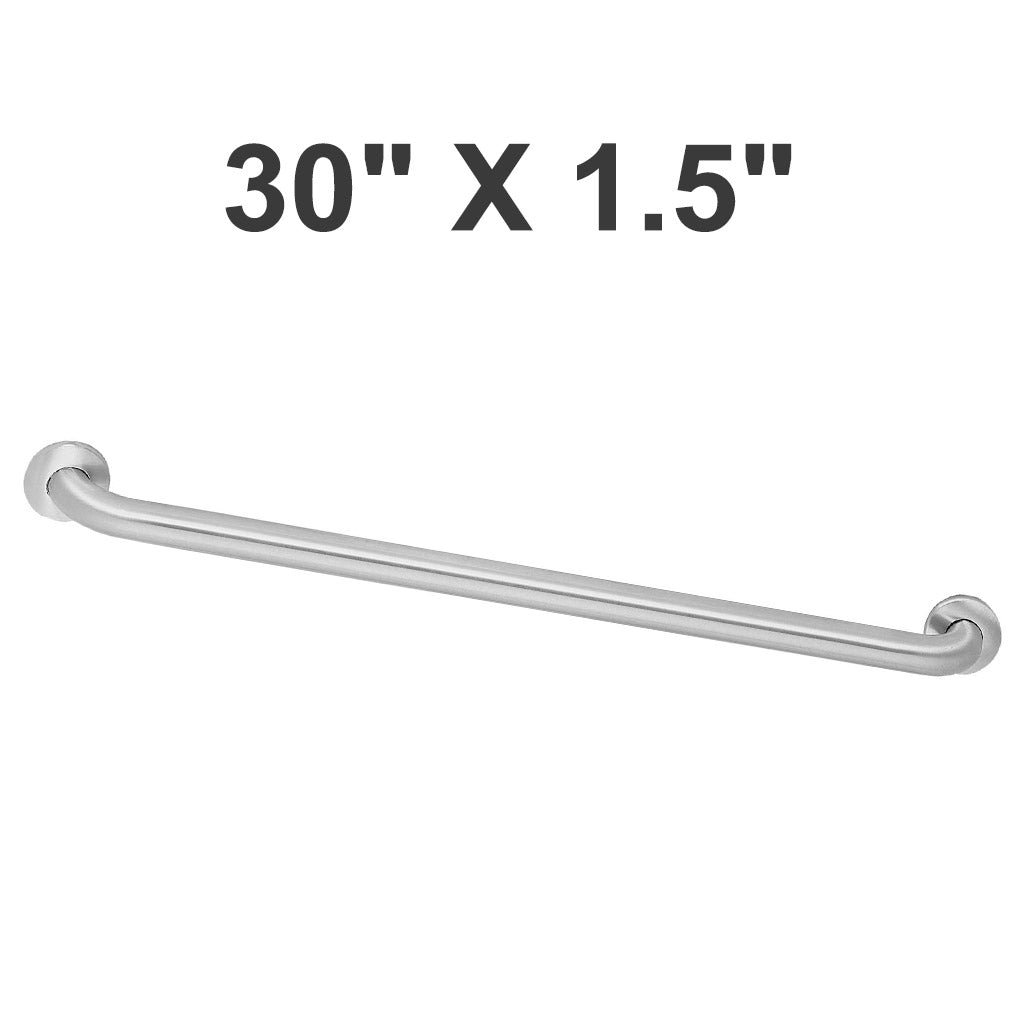 Bradley 8120-001300 30 x 1.5" Stainless Steel Restroom Grab Bar ...