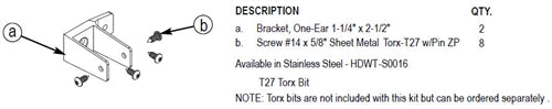 Bradley Partition Pilaster at Pilaster/Panel F Bracket Kit , HDWT-Z0016 ...